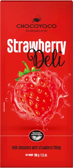Chocoyoco 巧克優 草莓夾心巧克力100G - 迦淂浰股份有限公司 DELICE Int'l Co. Ltd.